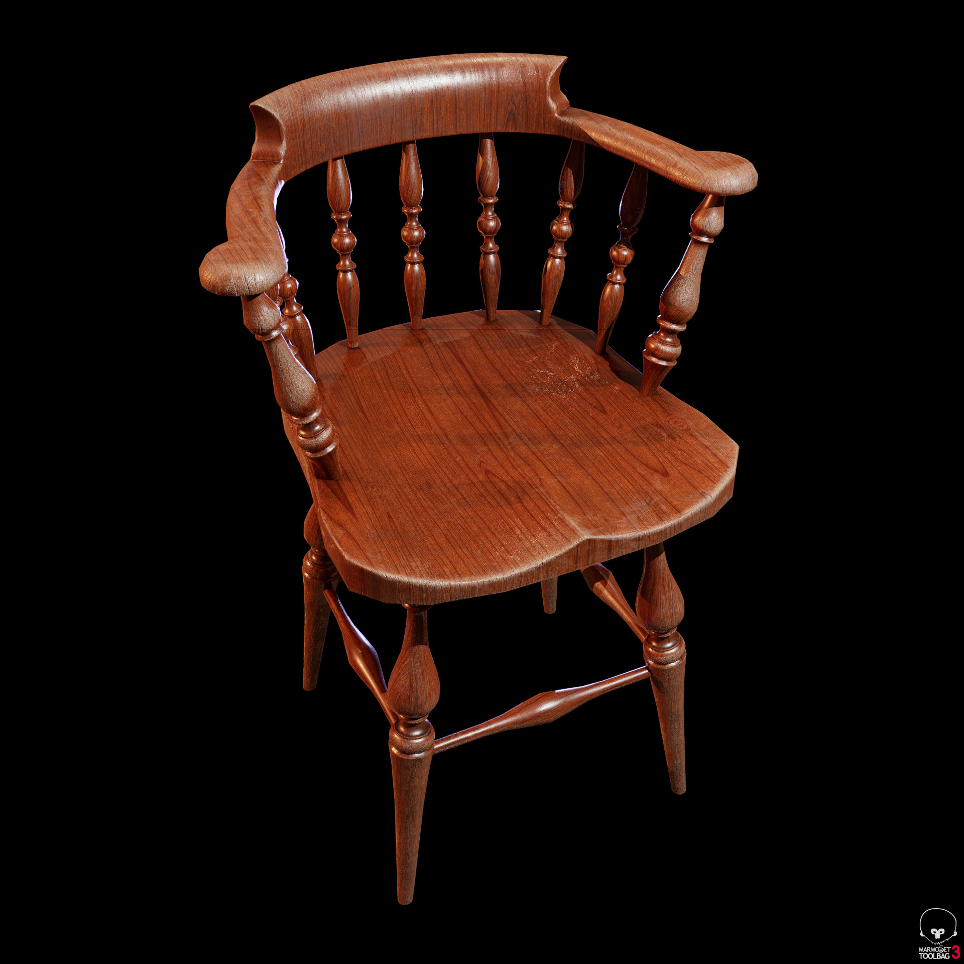 ArtStation - Windsor-Style Wooden Chair