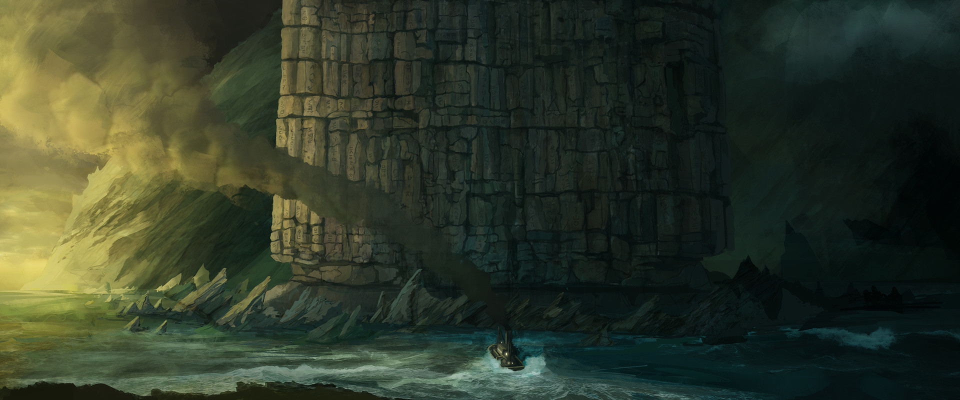 ArtStation - Giant Pillar, Arrival Scene