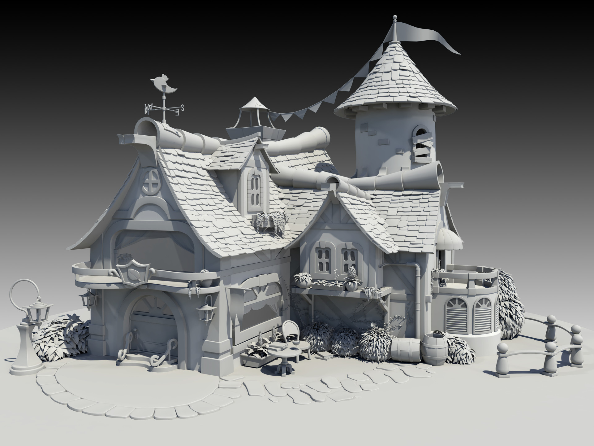 ArtStation - Cottage Model - WIP