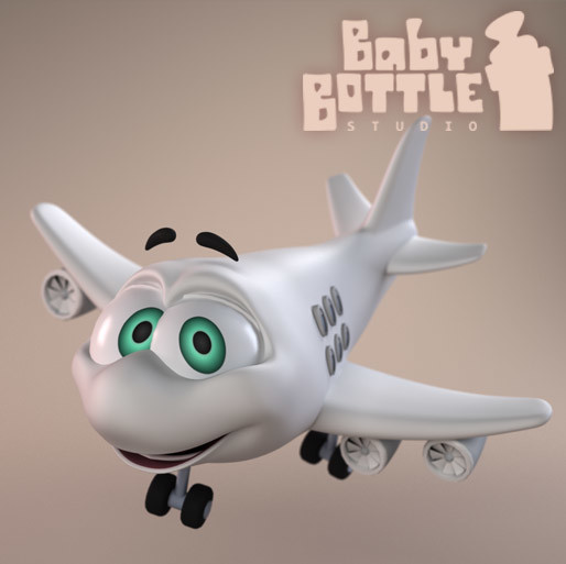 ArtStation - AR App Colorbug Character - Airoplane