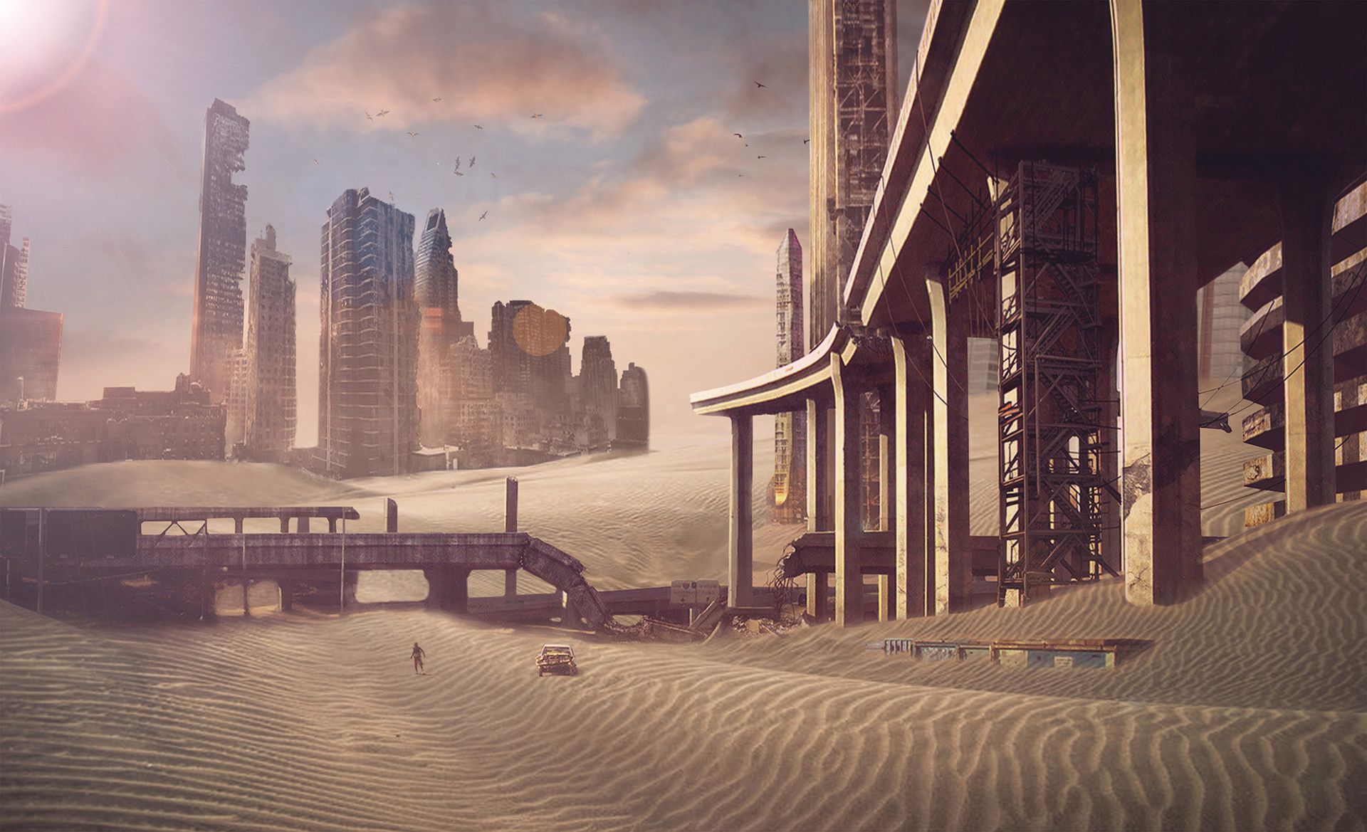 ArtStation - Destroyed city