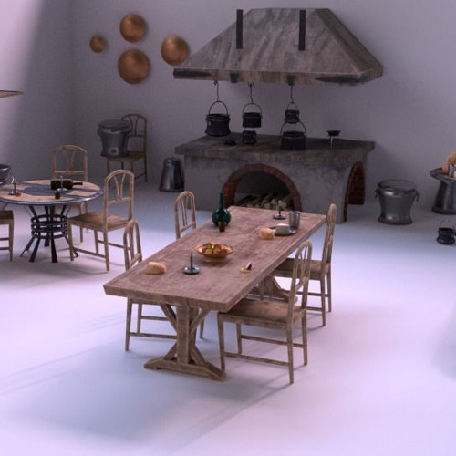 ArtStation - Medieval Kitchen Gaming Asset