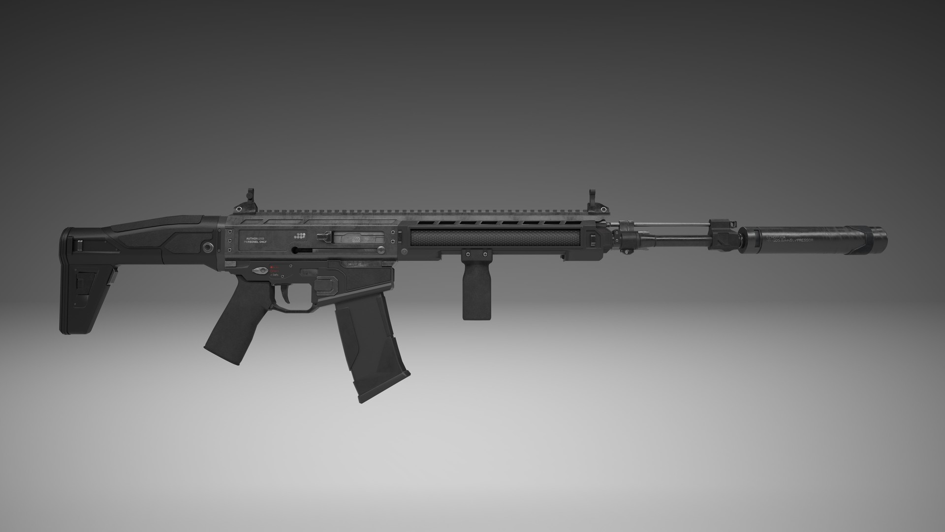 ArtStation - Futuristic Rifle