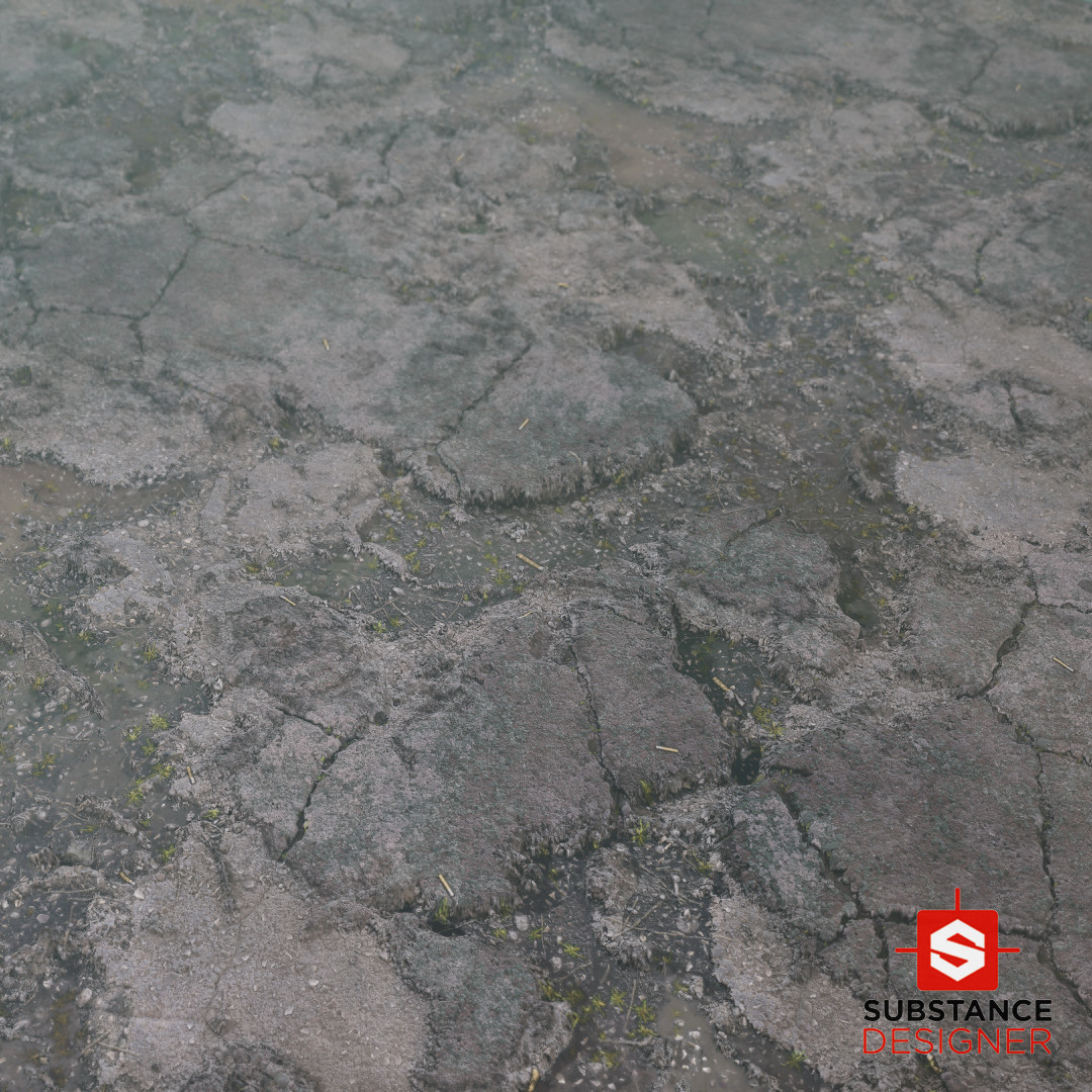 ArtStation - Concrete Broken Ground Material