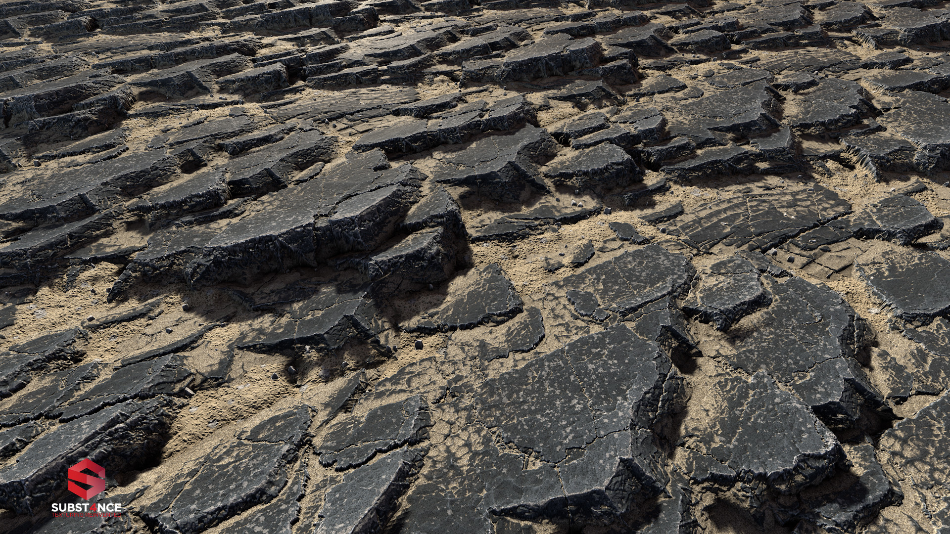ArtStation - SubstanceDesigner_Coastal cliff ground