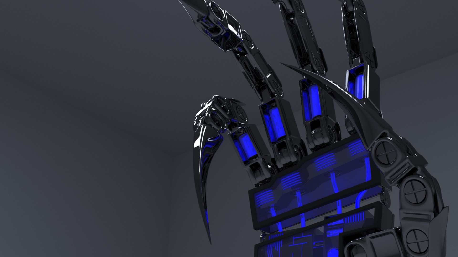 ArtStation - Mechanical Futuristic Neon Hand.