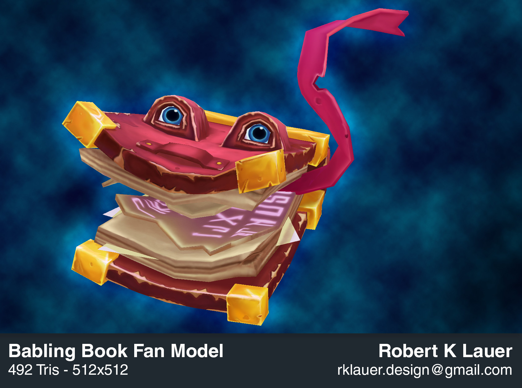 Robert Lauer 3D Generalist - Babbling Book Hearthstone Fan Art