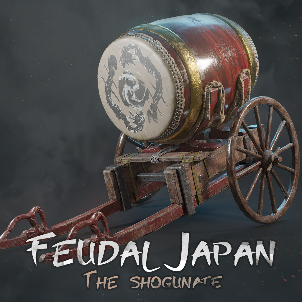 ArtStation - O Daiko Drumcart / Feudal Japan Prop #3