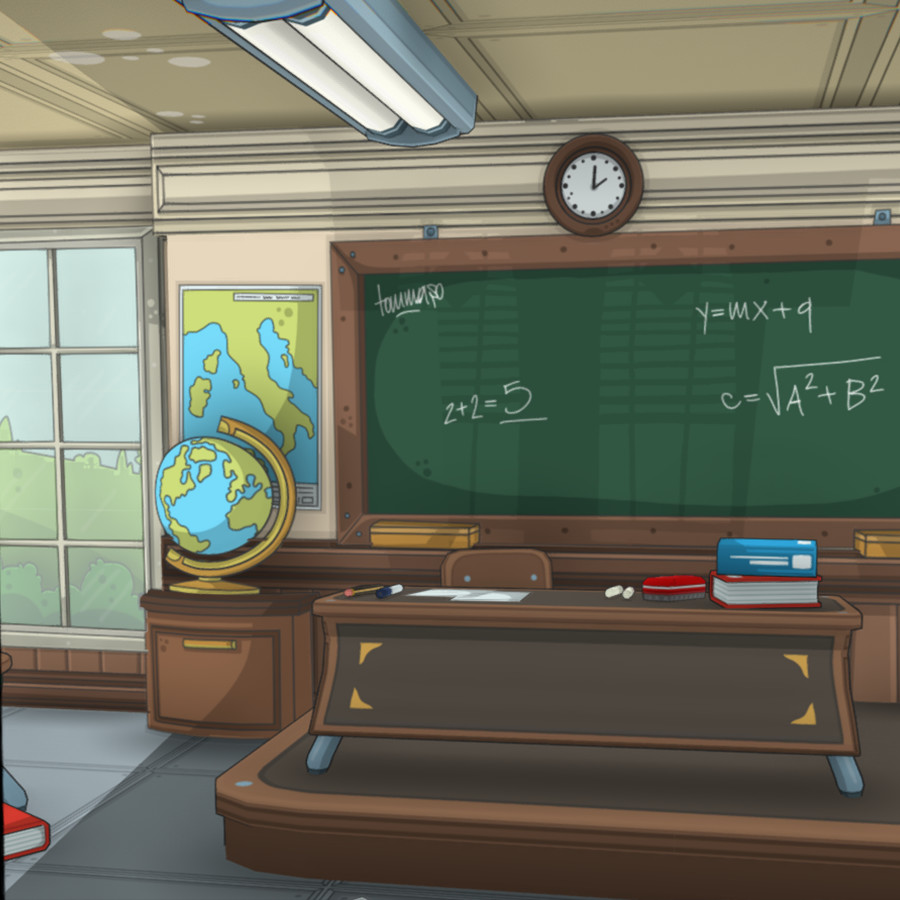 ArtStation - Aksion game - Classroom environment