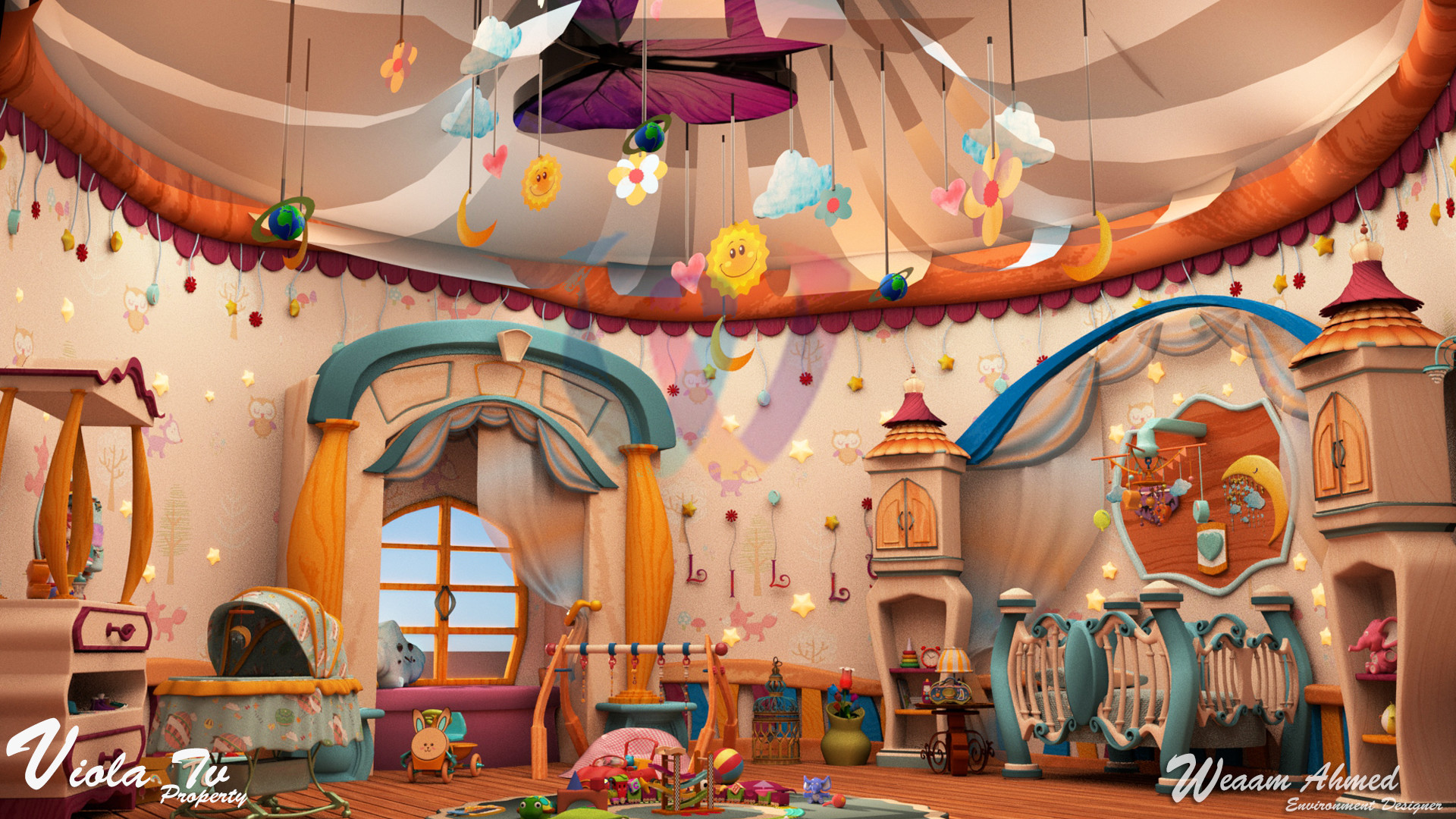 ArtStation - BABY ROOM FOR 3D CARTOON RHYMES