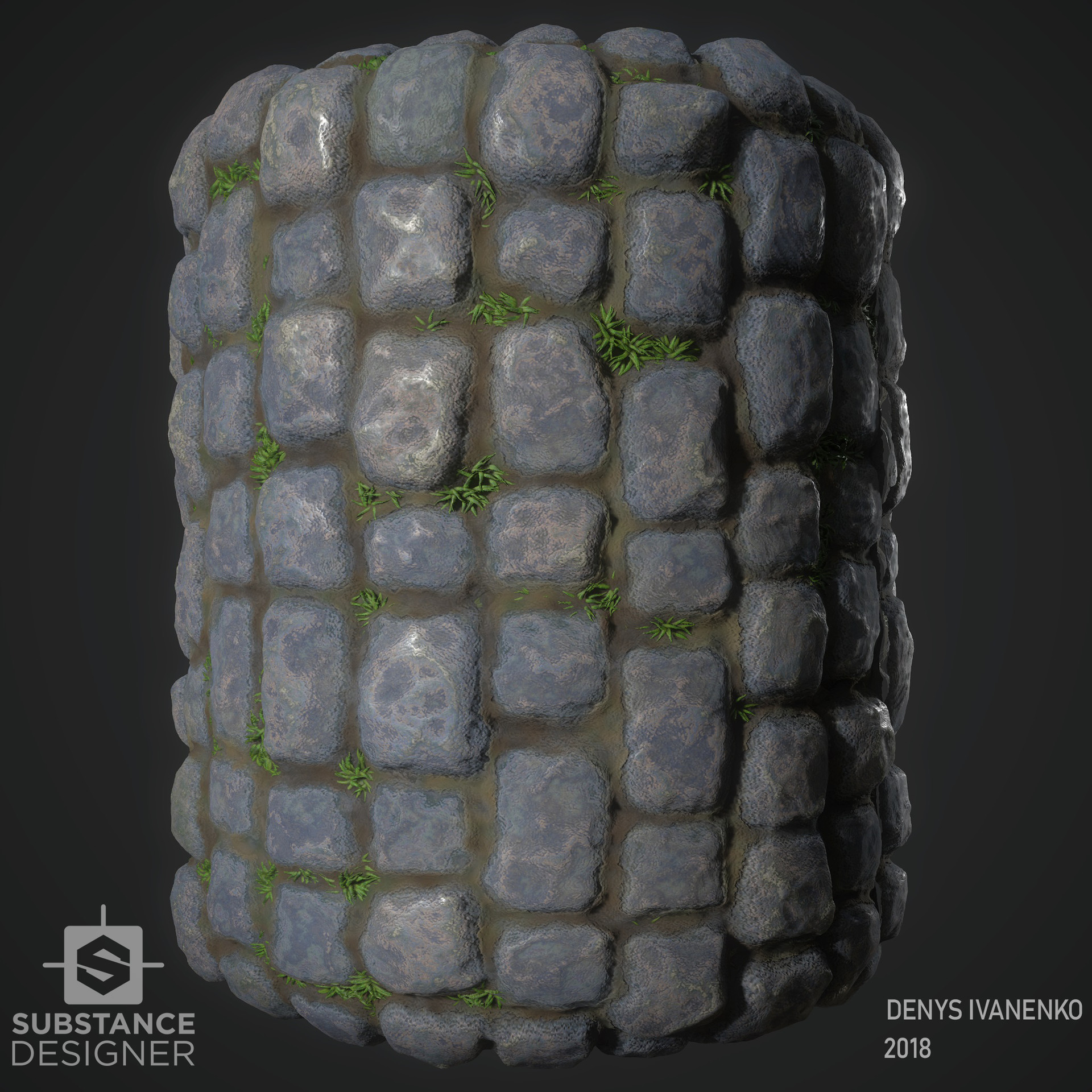 ArtStation - Stylized cobble material