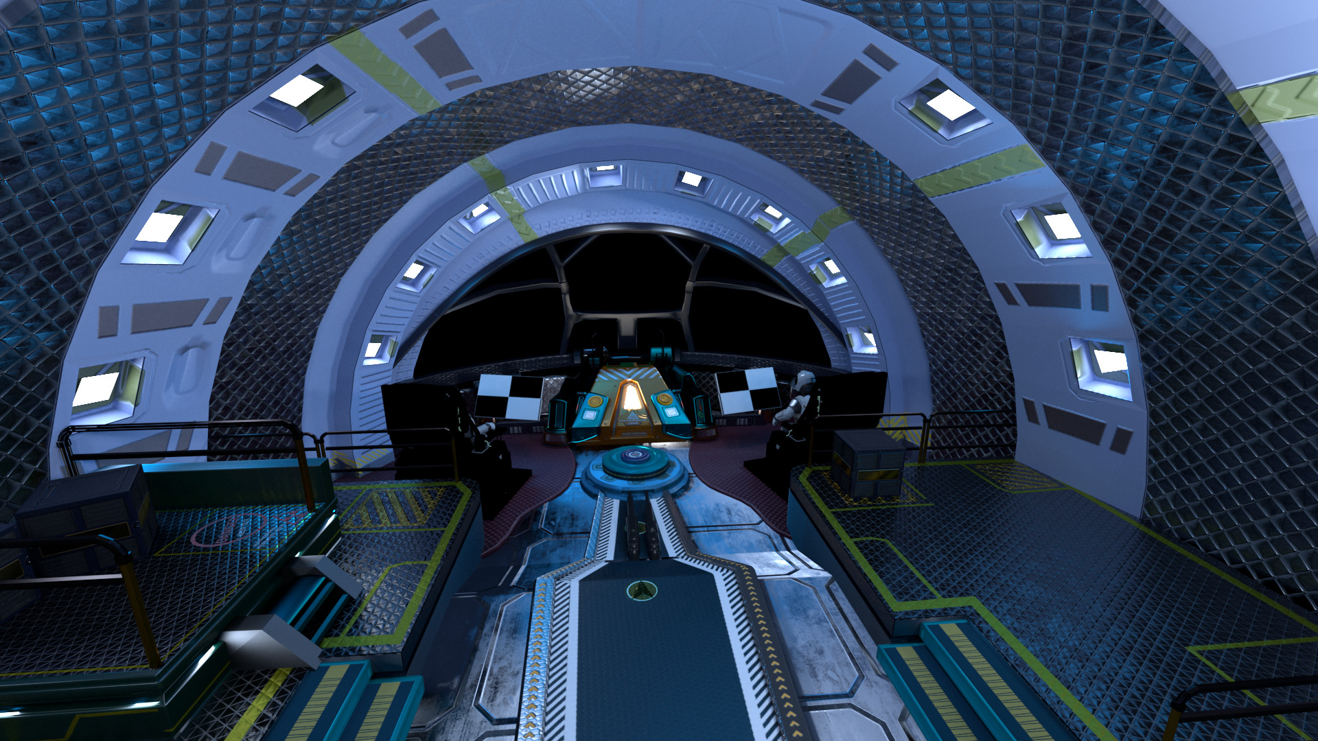 ArtStation - Rocket interior with sci fi chair..