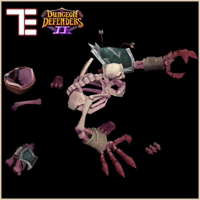 ArtStation - Enemy Skeleton - Simulated Death Animations