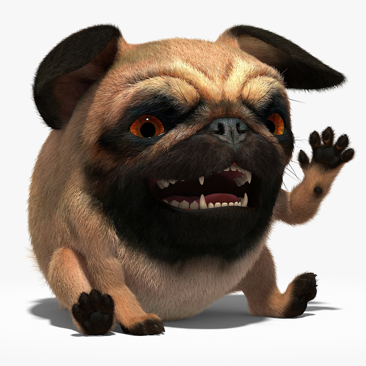 ArtStation - Cartoon Pug