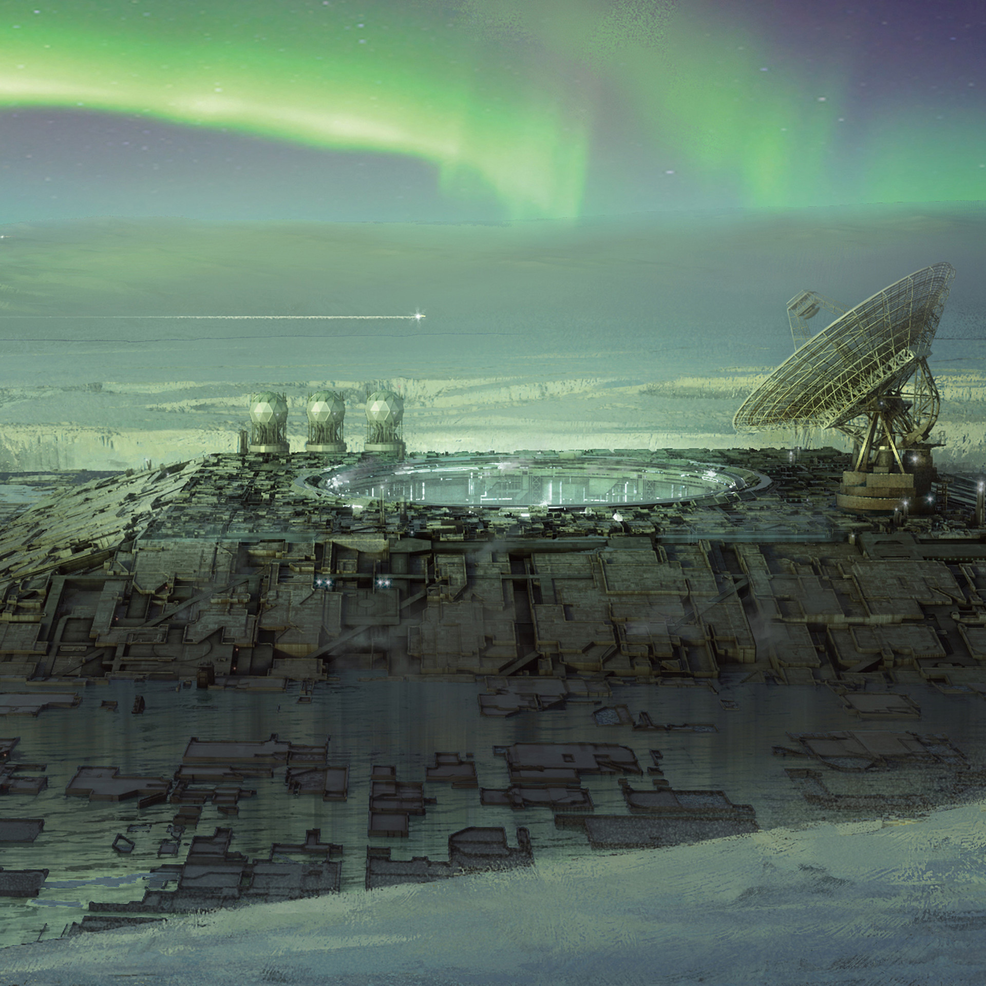 ArtStation - Arctic city / Aurora borealis