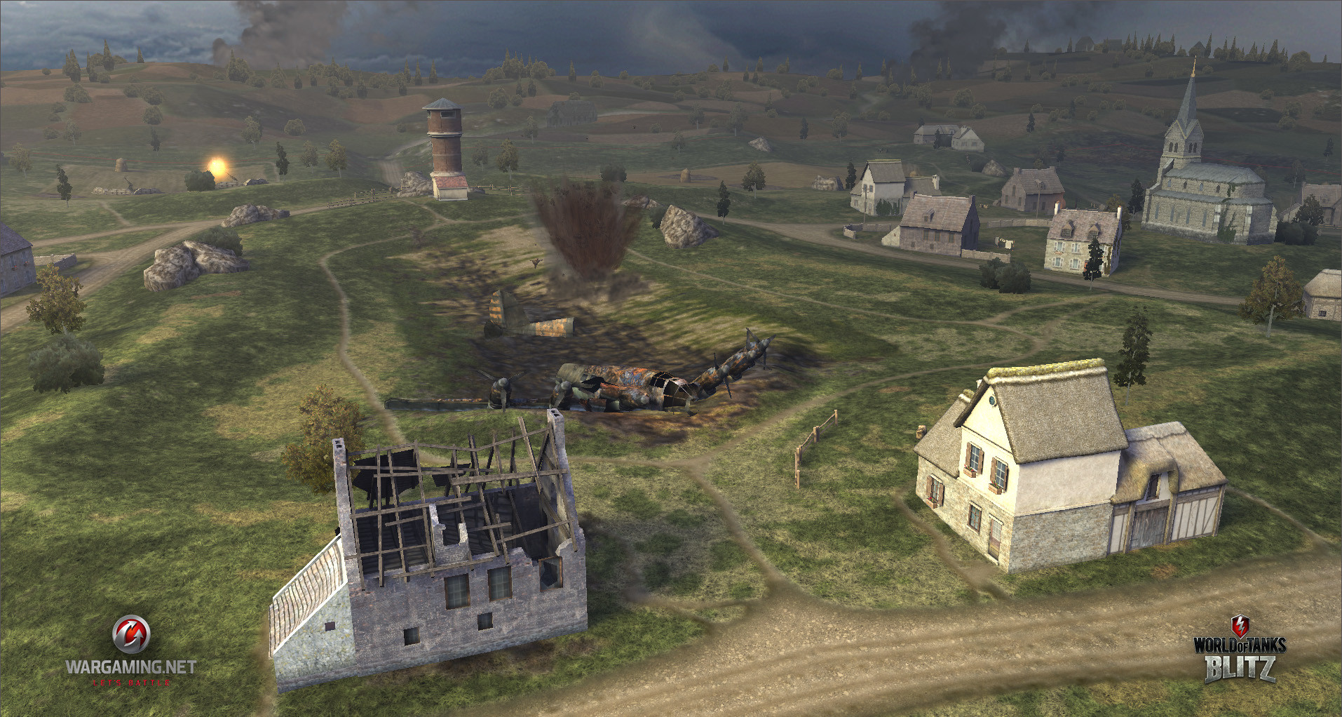 ArtStation - WW2 Normandy tank battle place