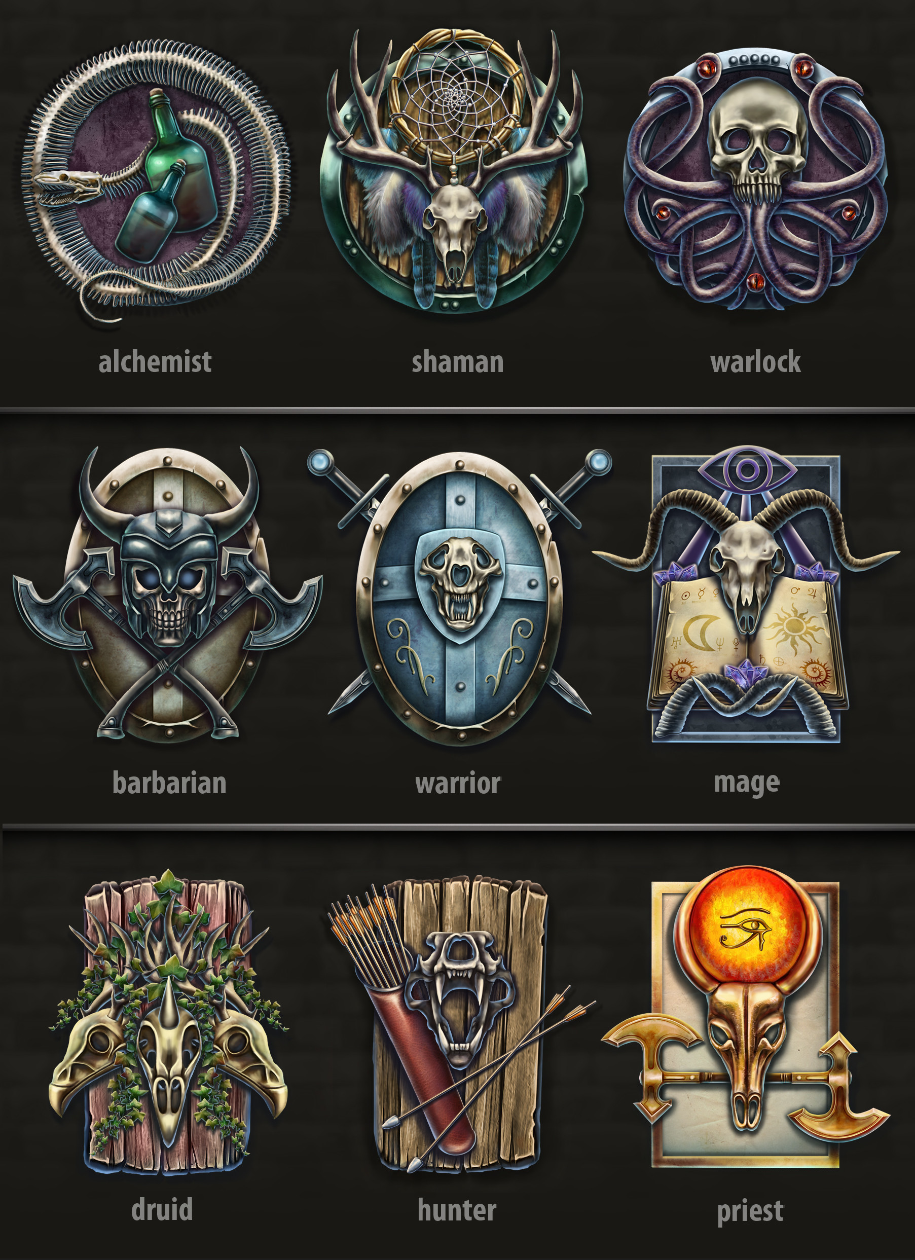 ArtStation - Dark Fantasy Badges