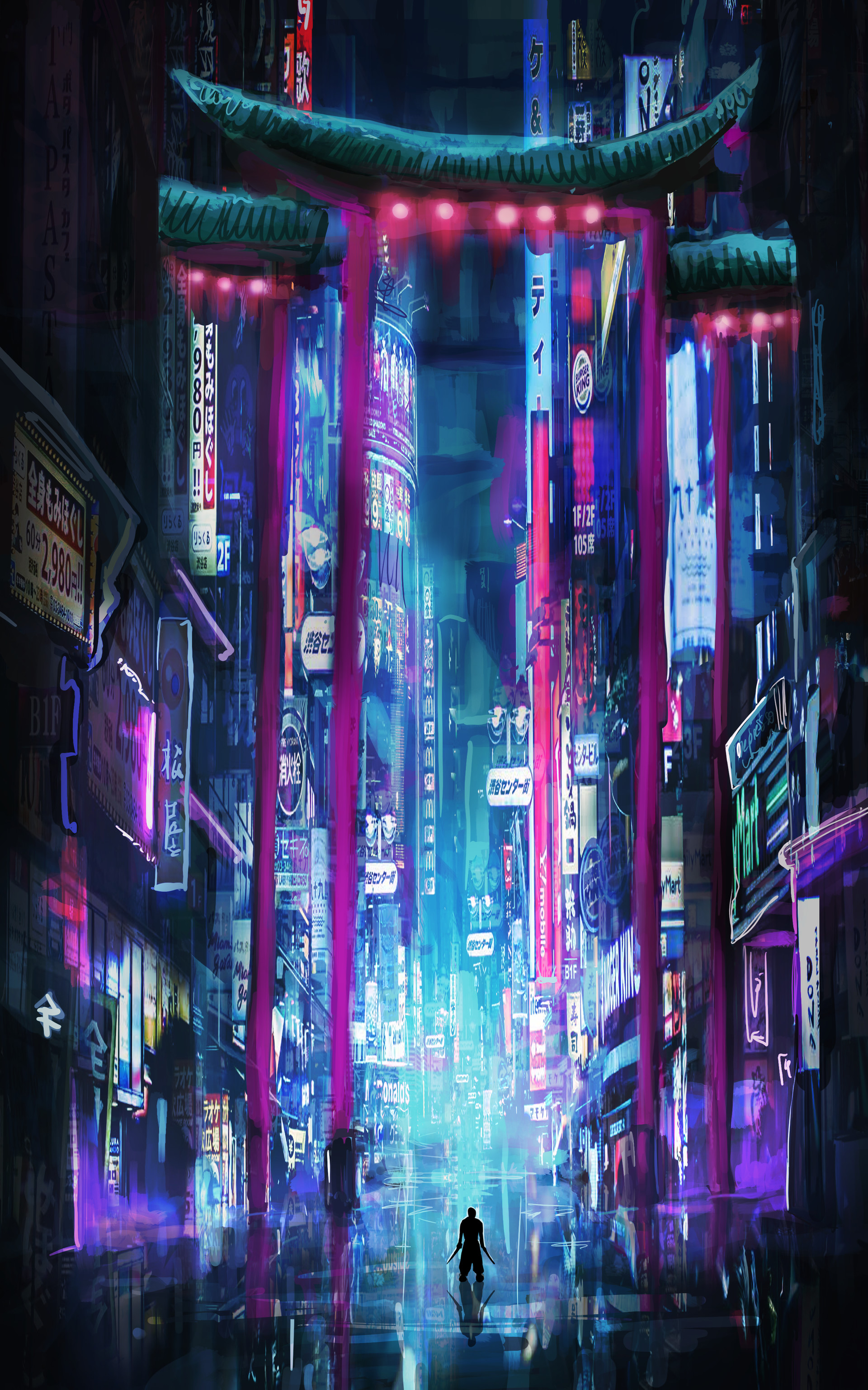 ArtStation - Tokyo 2045 - Cyberpunk Alley