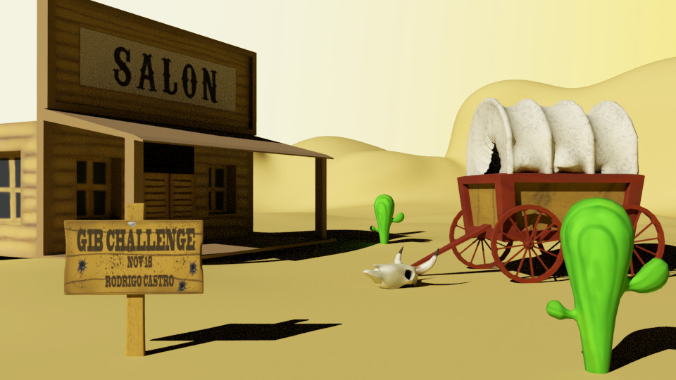 ArtStation - GIB challange - WildWest scene