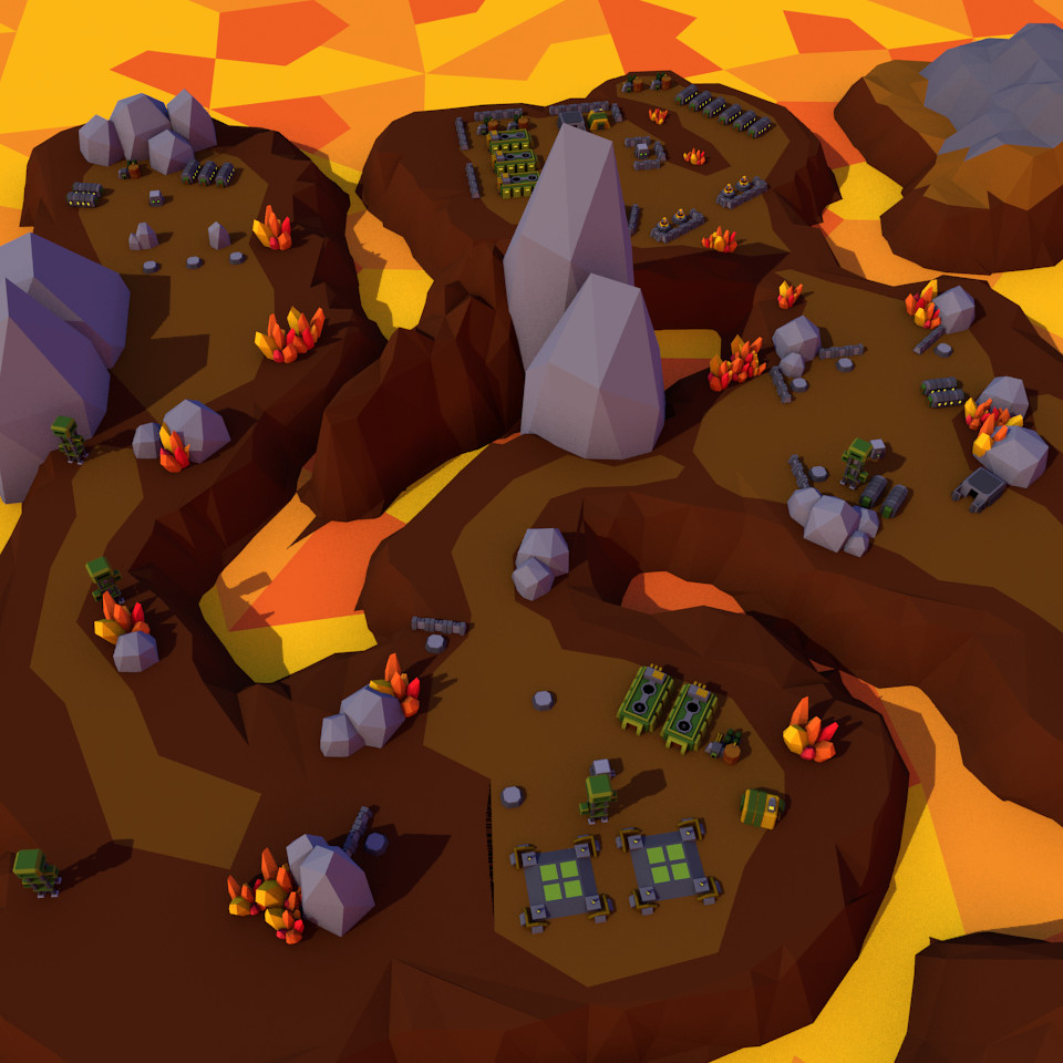 ArtStation - Sci Fi Base [Low Poly Model]