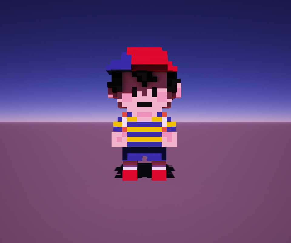 ArtStation - Ness Voxel Model