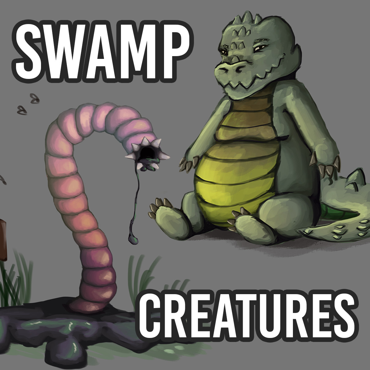 ArtStation - Swamp Gator and Worm Creature Concept Art Designs