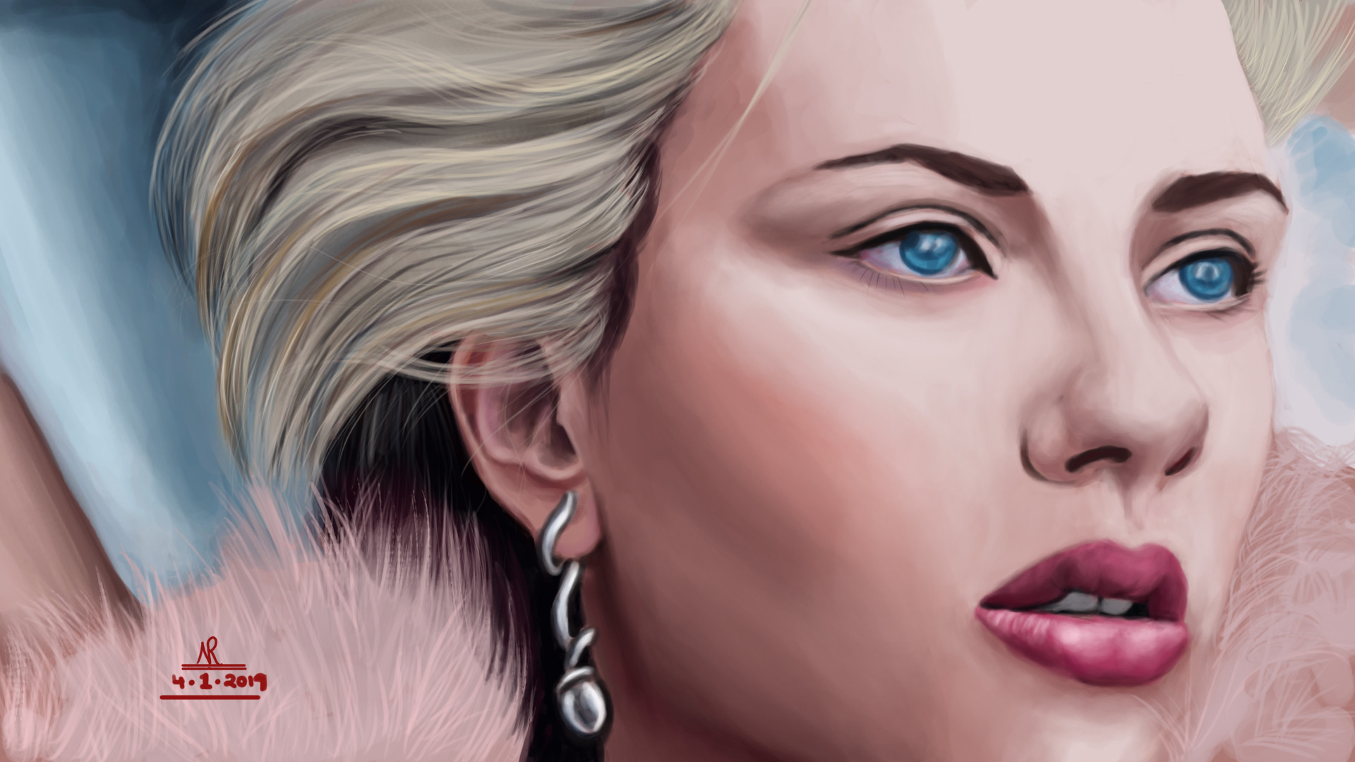 Nancy Ray - Digital painting~ Scarlett Johansson
