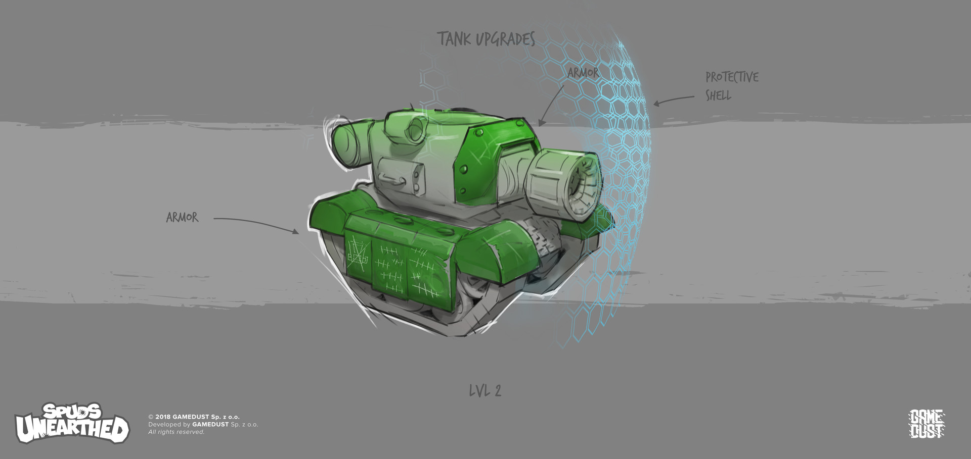 ArtStation - Tank upgrades for Spuds Unearthed