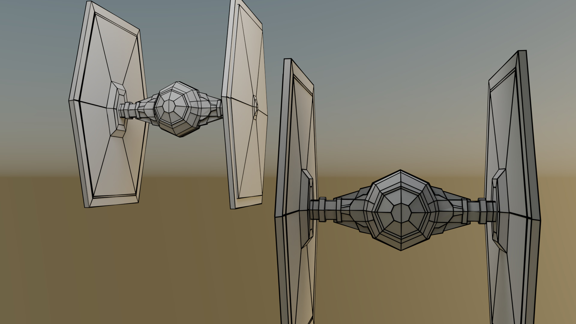 ArtStation - Tie fighter Low poly