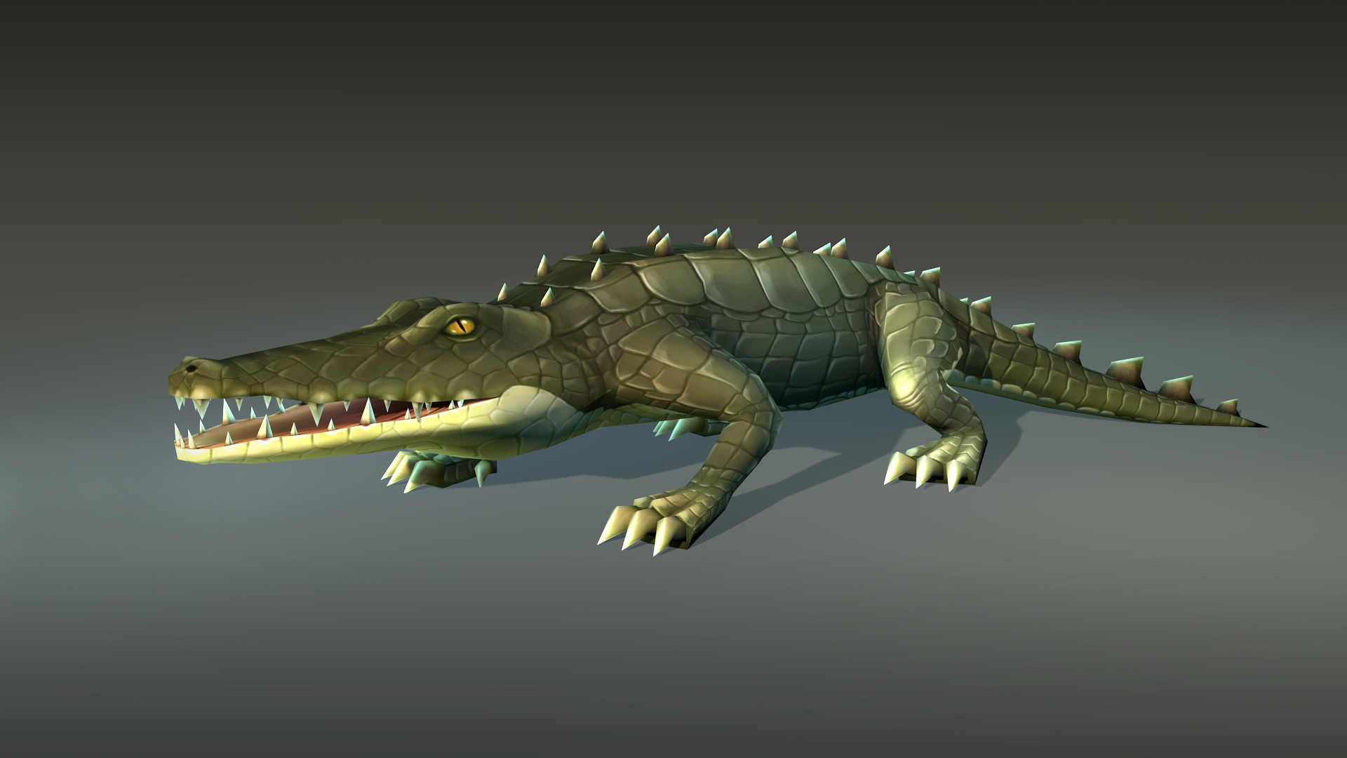 ArtStation - Low-poly Handpainted Crocodiles