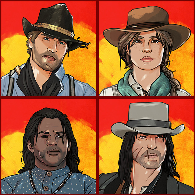 ArtStation - Red Dead Redemption 2 Gang Portraits