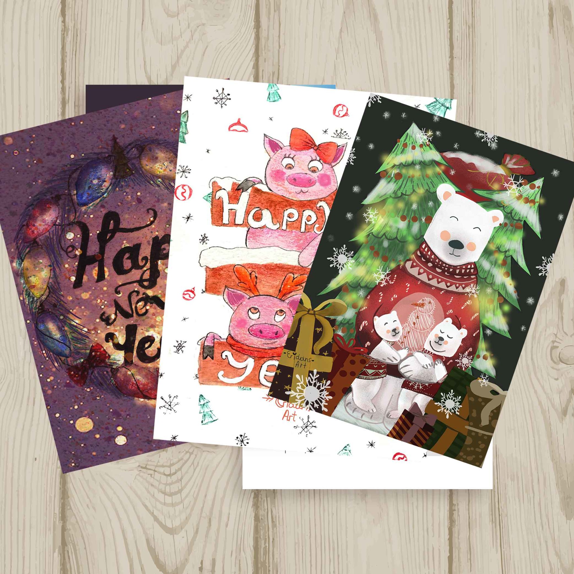 Tanya RTaniArt - Winter postcards