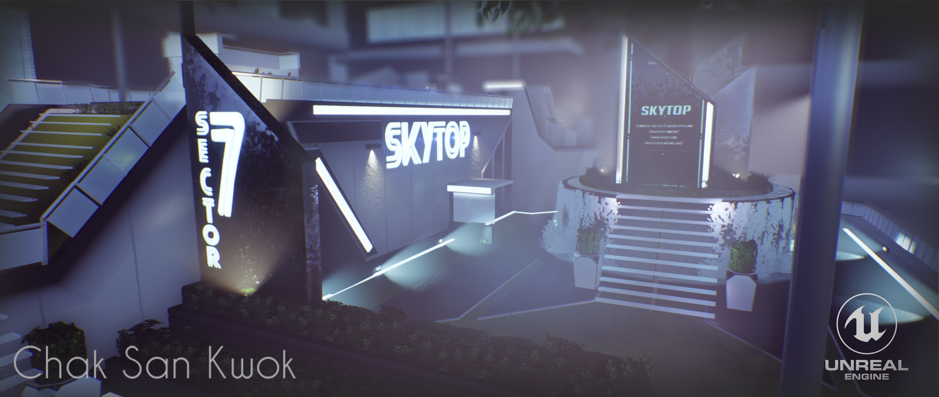 ArtStation - Skytop Sky Garden (Rooftop Environment)