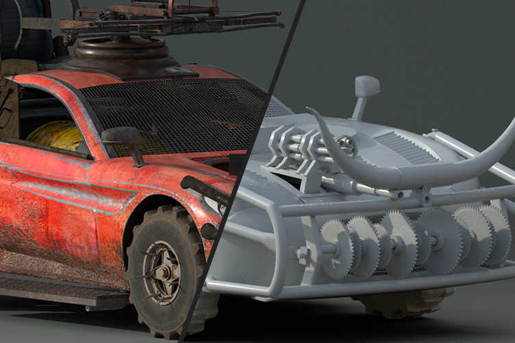 ArtStation - weapon car - Mad Max - fan art