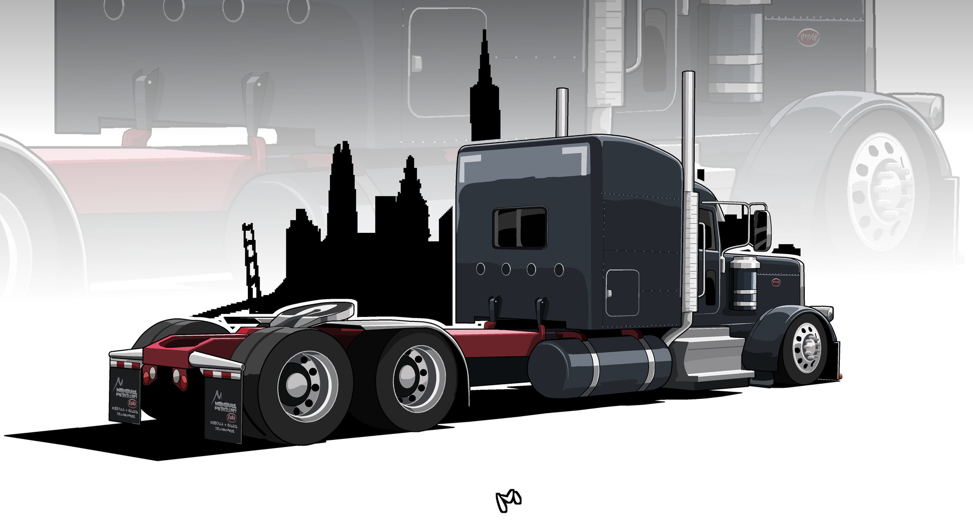 ArtStation - Peterbilt 389 and 386 vector art