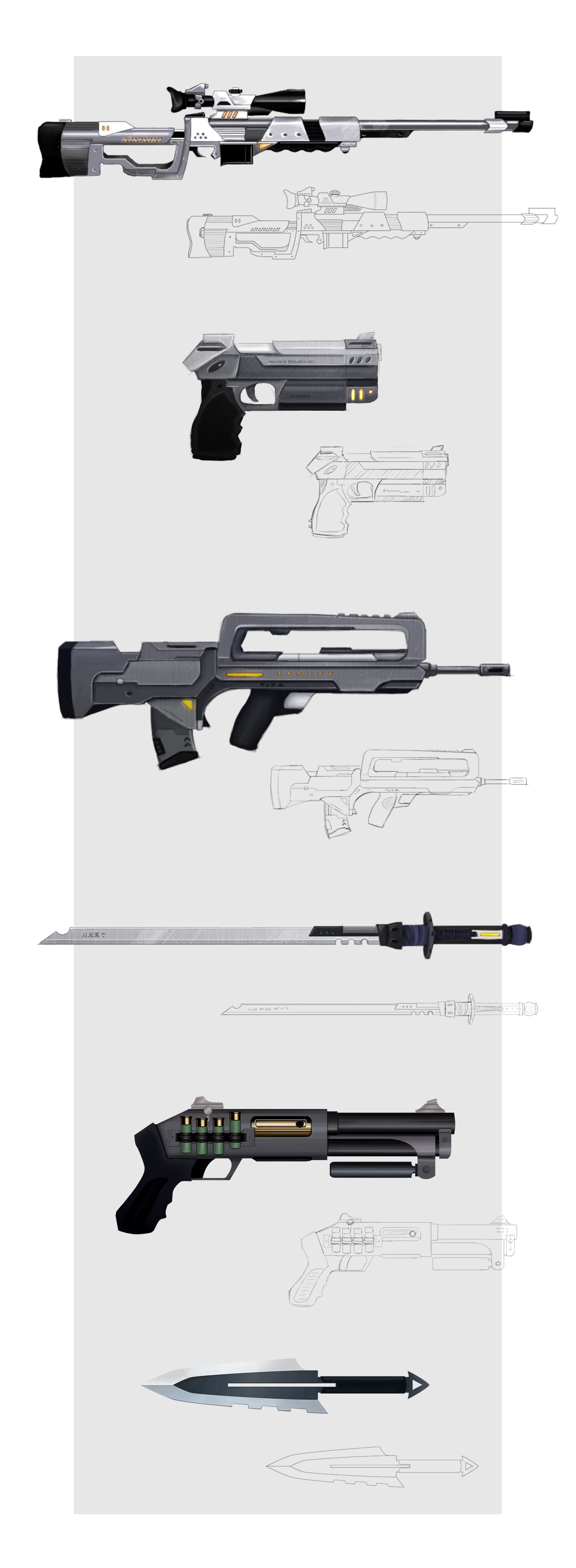 ArtStation - Cyberpunk Weapons