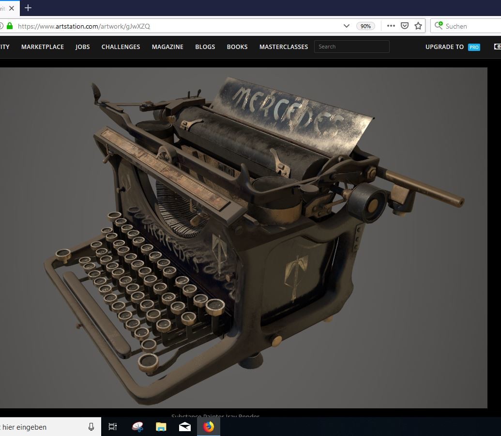 ArtStation - Mercedes Typewriter 3D Model