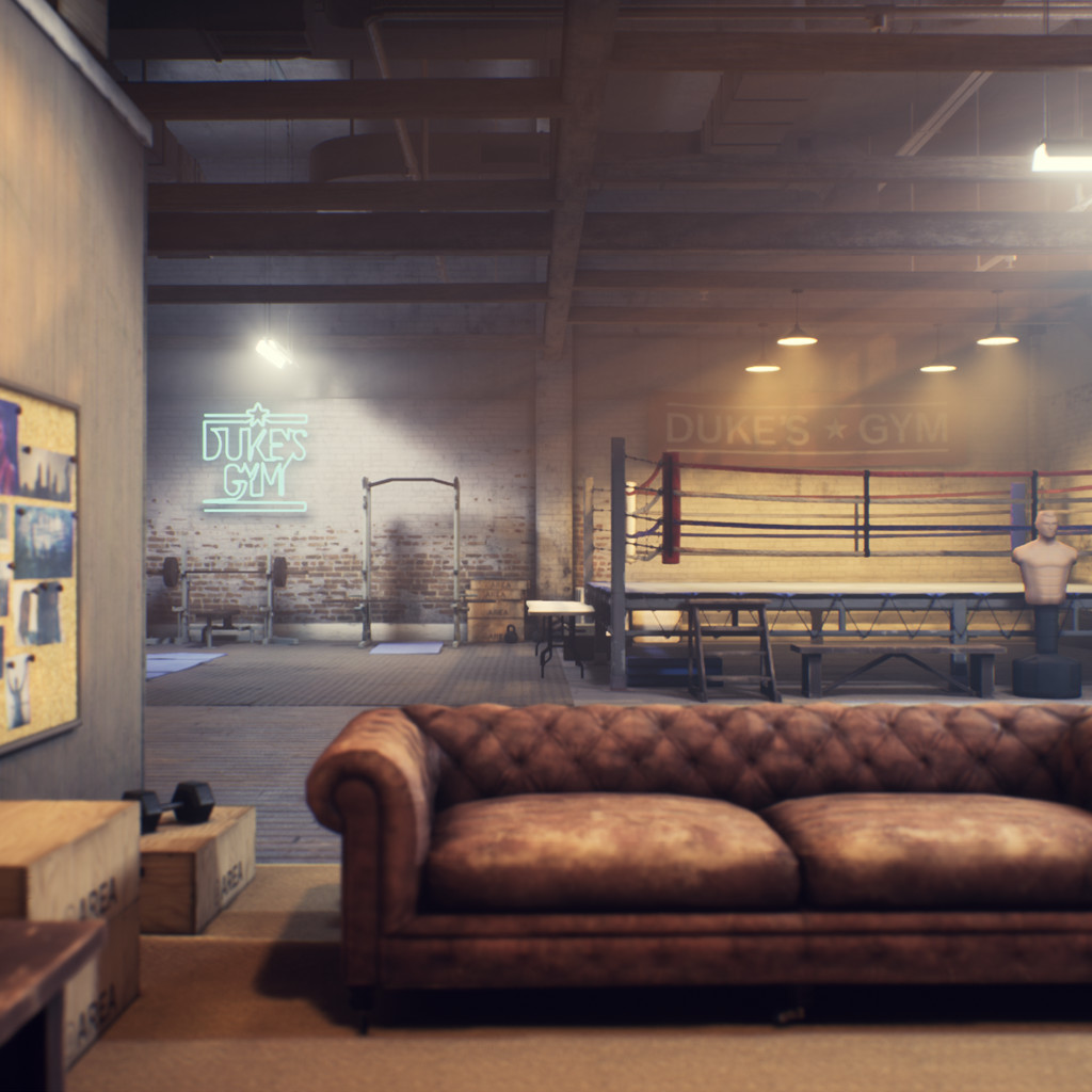 ArtStation - Boxing Gym Lighting Study #2