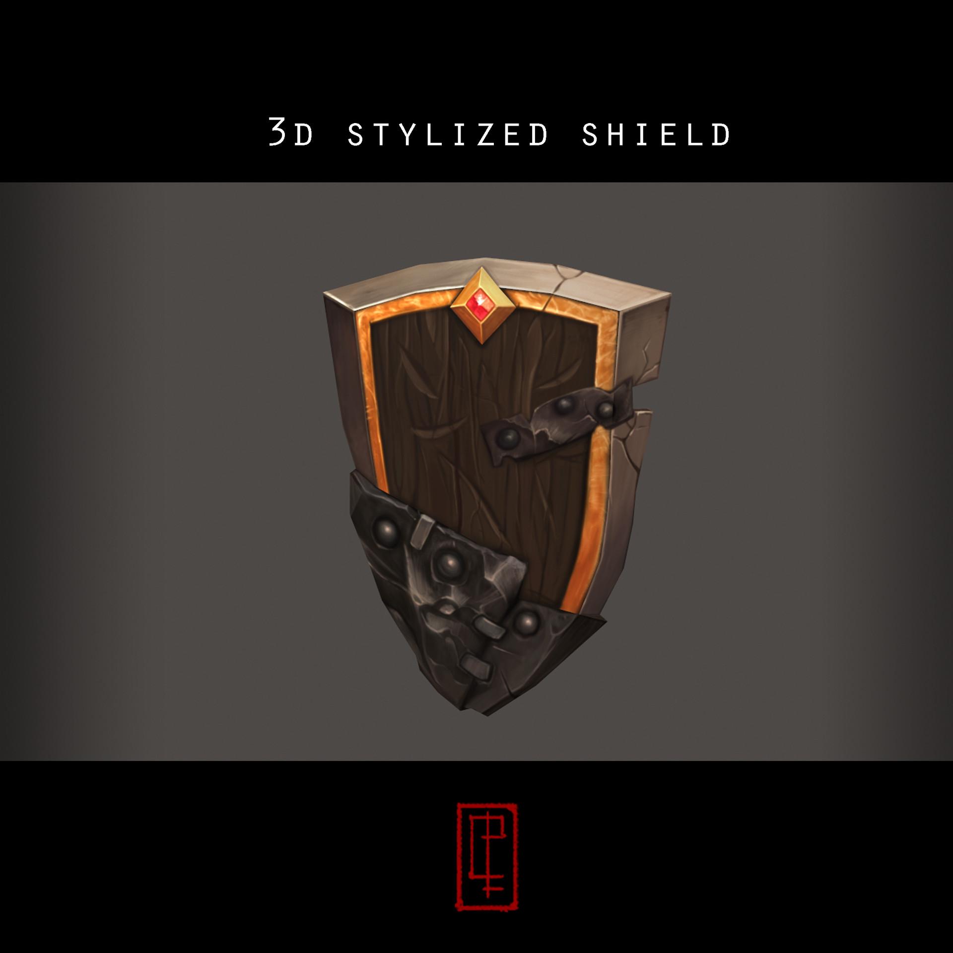 ArtStation - 3D stylized shield.