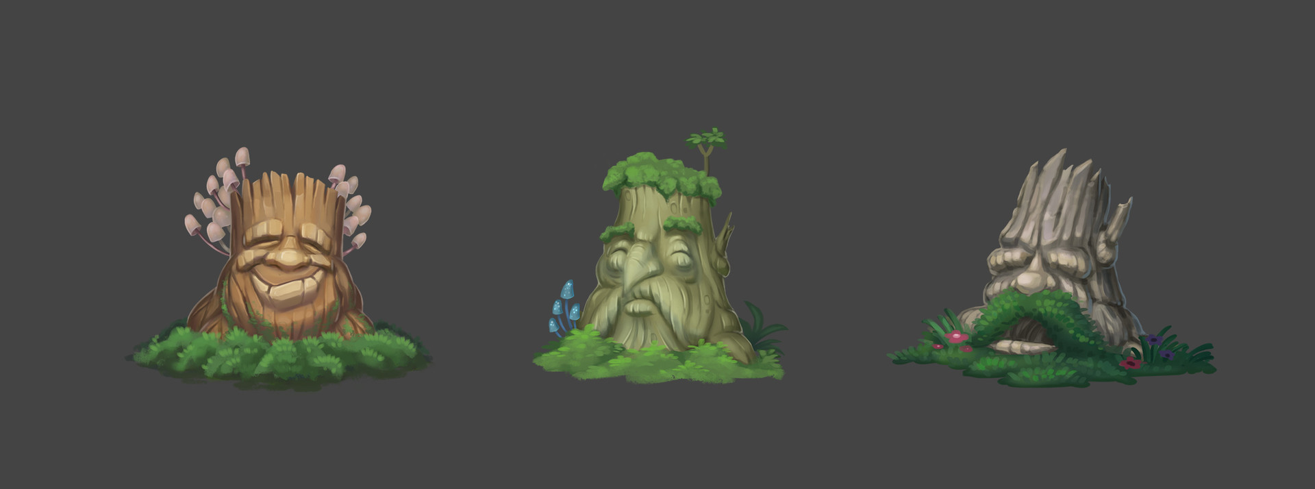 ArtStation - Fantasy tree stump