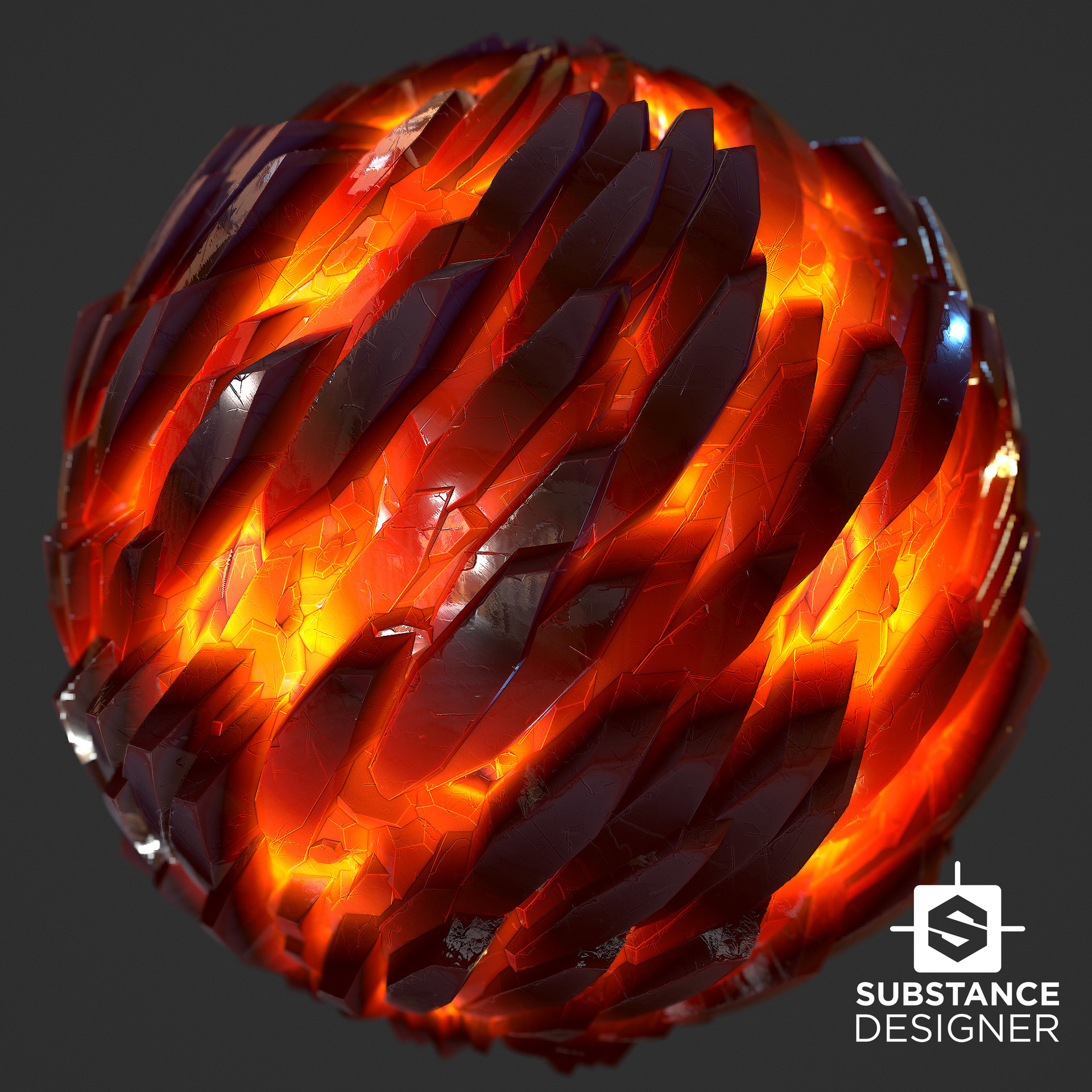 ArtStation - Stylized Molten Crystals.