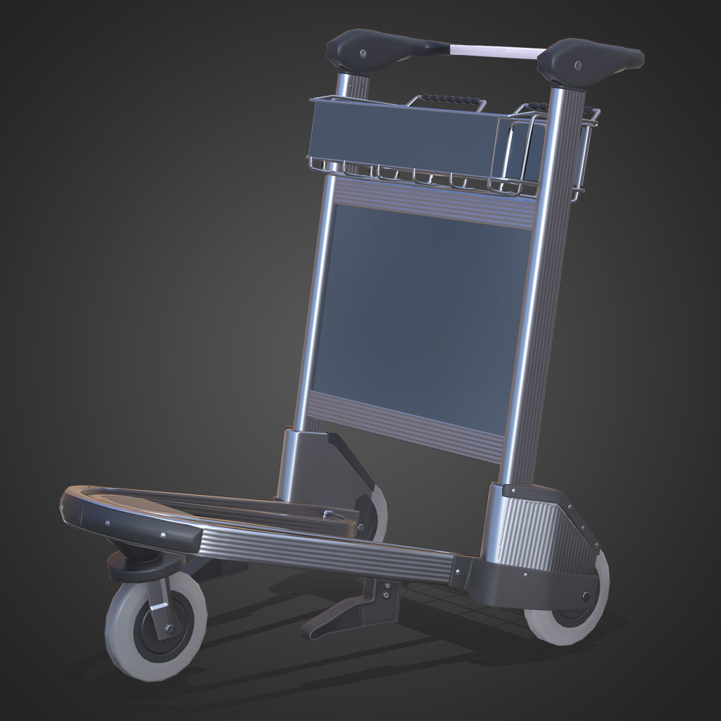 ArtStation - Realistic 3D luggage trolley. AR/VR appropriate
