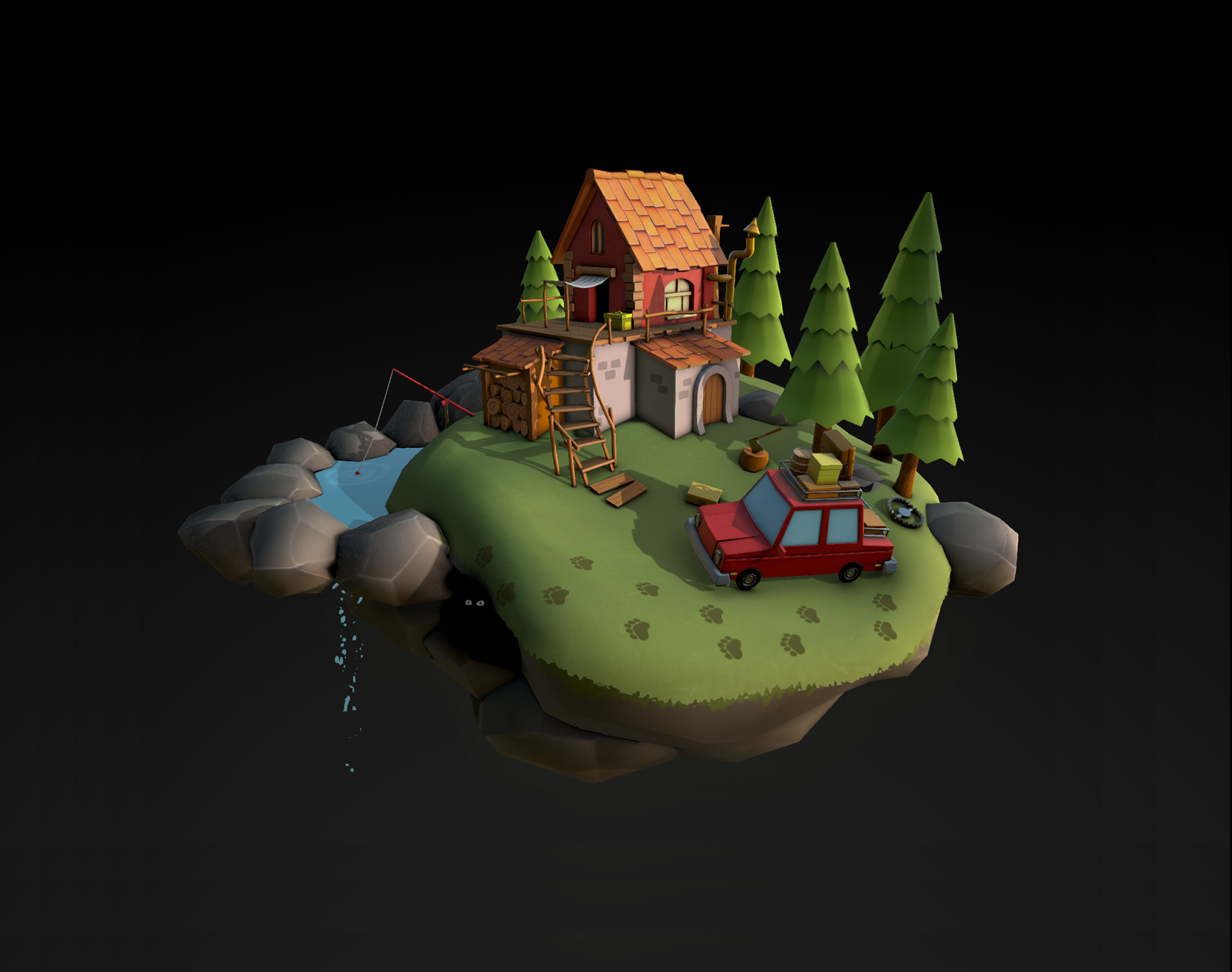 Alex Williamson - Stylized Low Poly Diorama