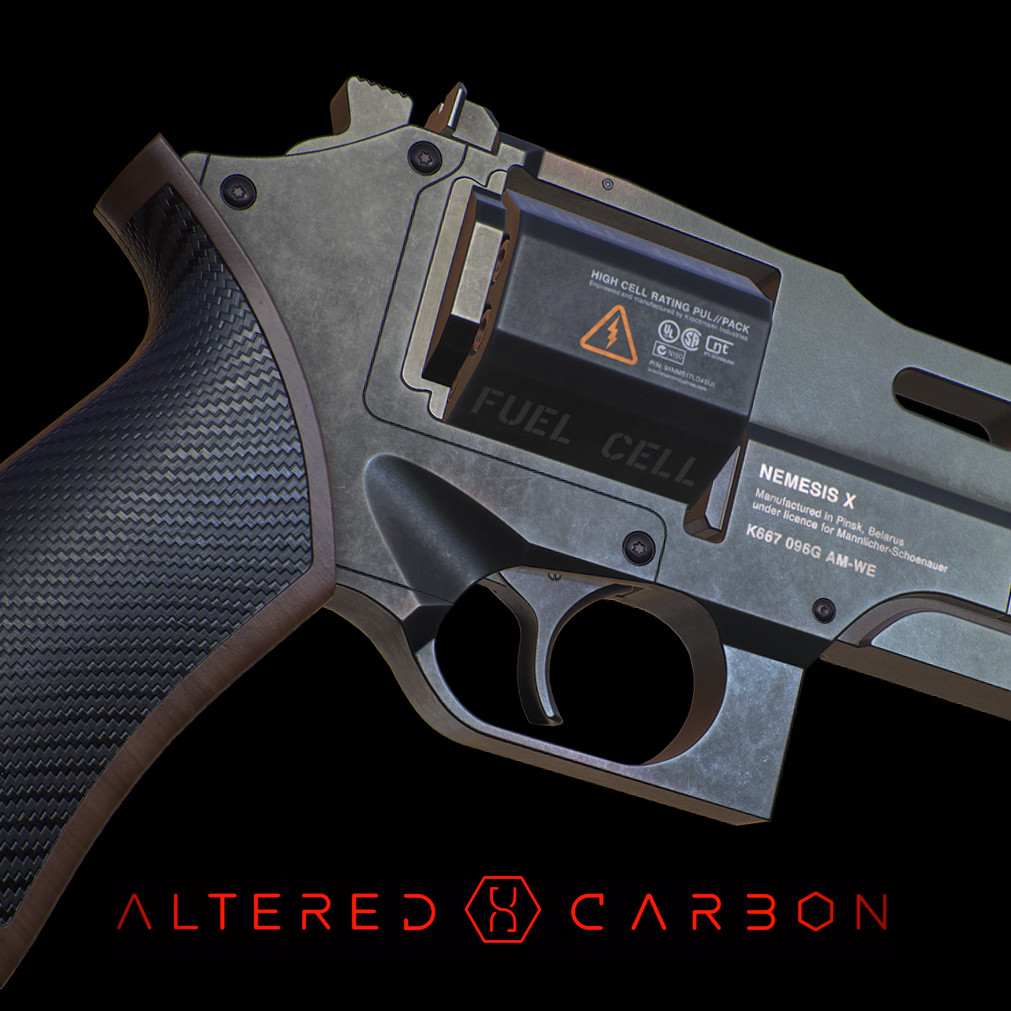 ArtStation - NEMEX (Kovacs' revolver concept from Altered Carbon)