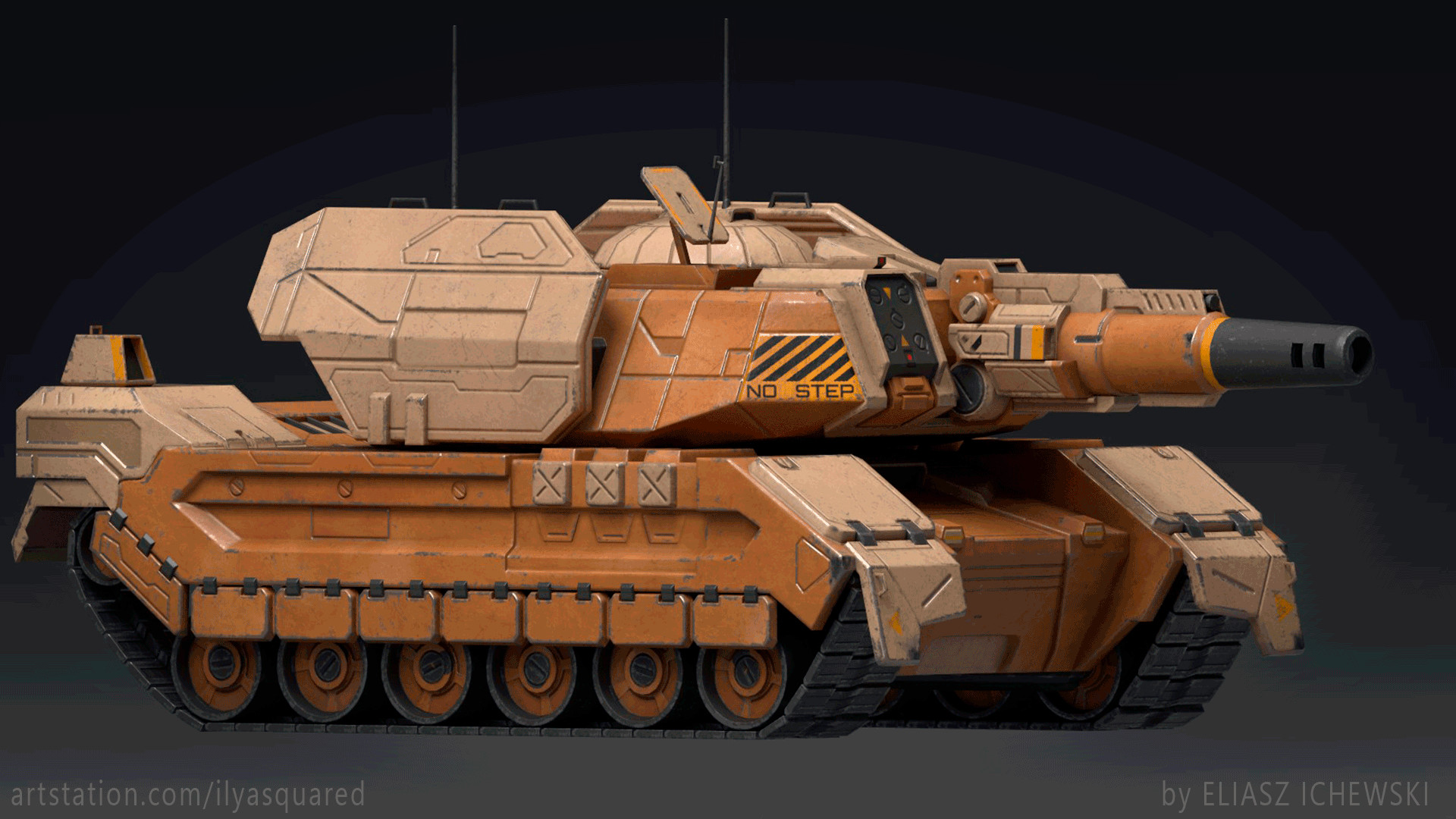 ArtStation - Sci-fi "Patton" Tank