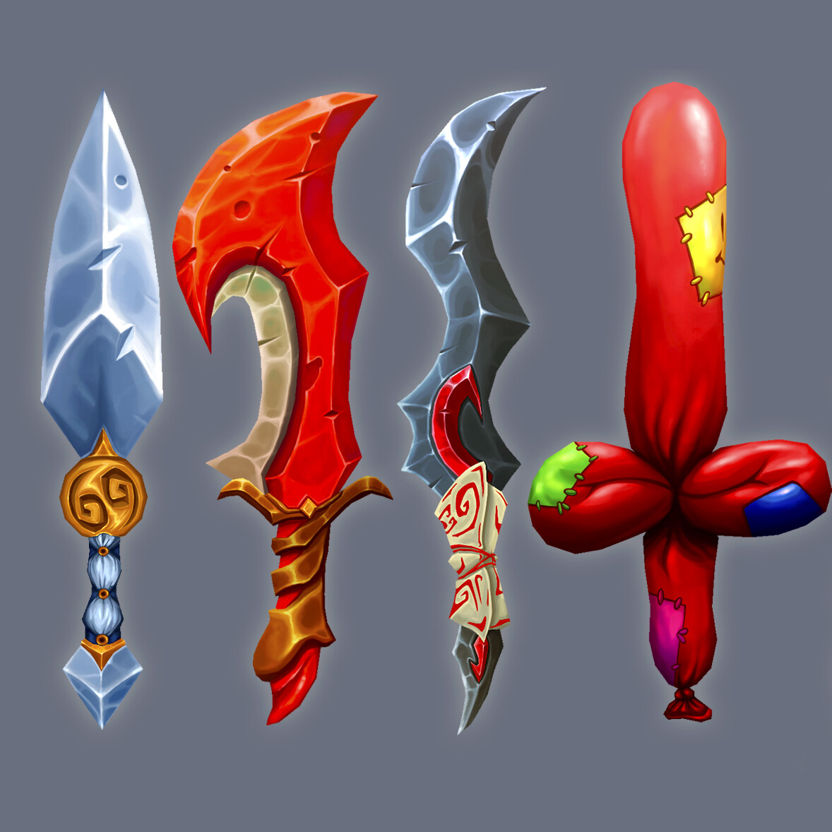 ArtStation - Hand Painted Daggers - Dungeon Defenders 2