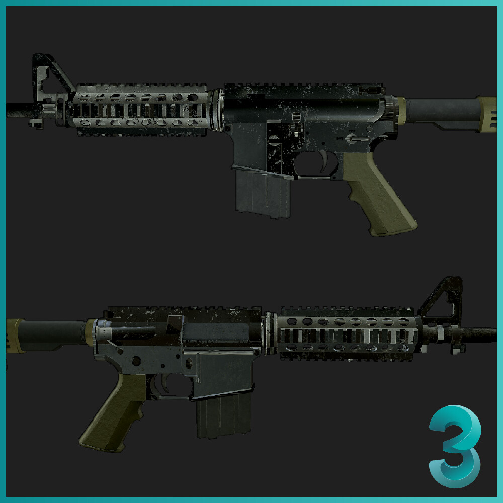 ArtStation - Old M4 Carbine & Animation (2018)