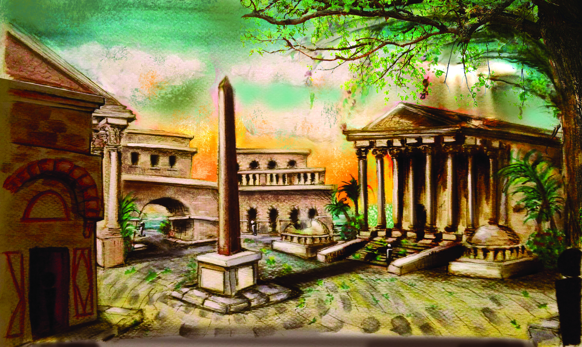 Noha Abbas - AZAZIL Set design " cinema " - exterior location -old ...