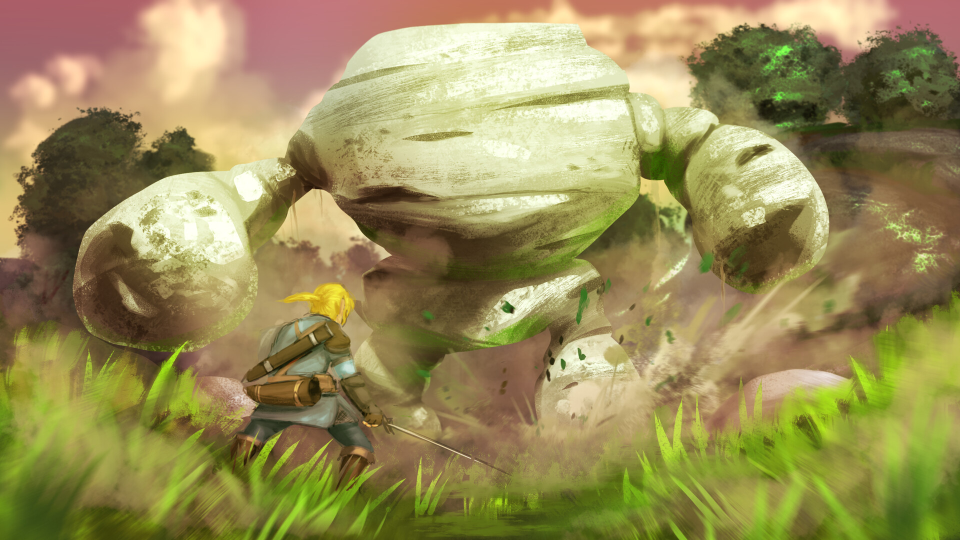 ArtStation - Talus Battle | A Breath of the wild Fan Art