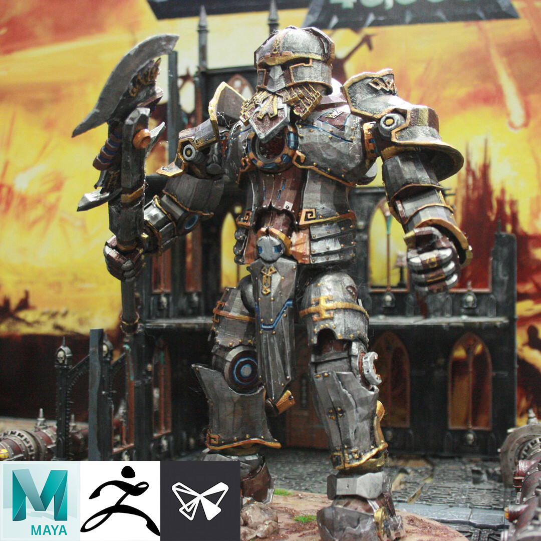 ArtStation - Thuradin Eternal Warden (space dwarf giant mech)